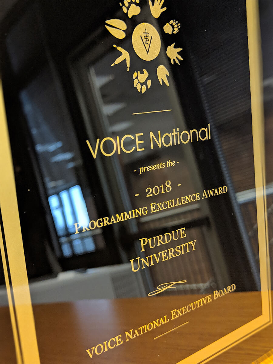 Purdue VOICE Chapter Wins National Excellence in Programming Award ...