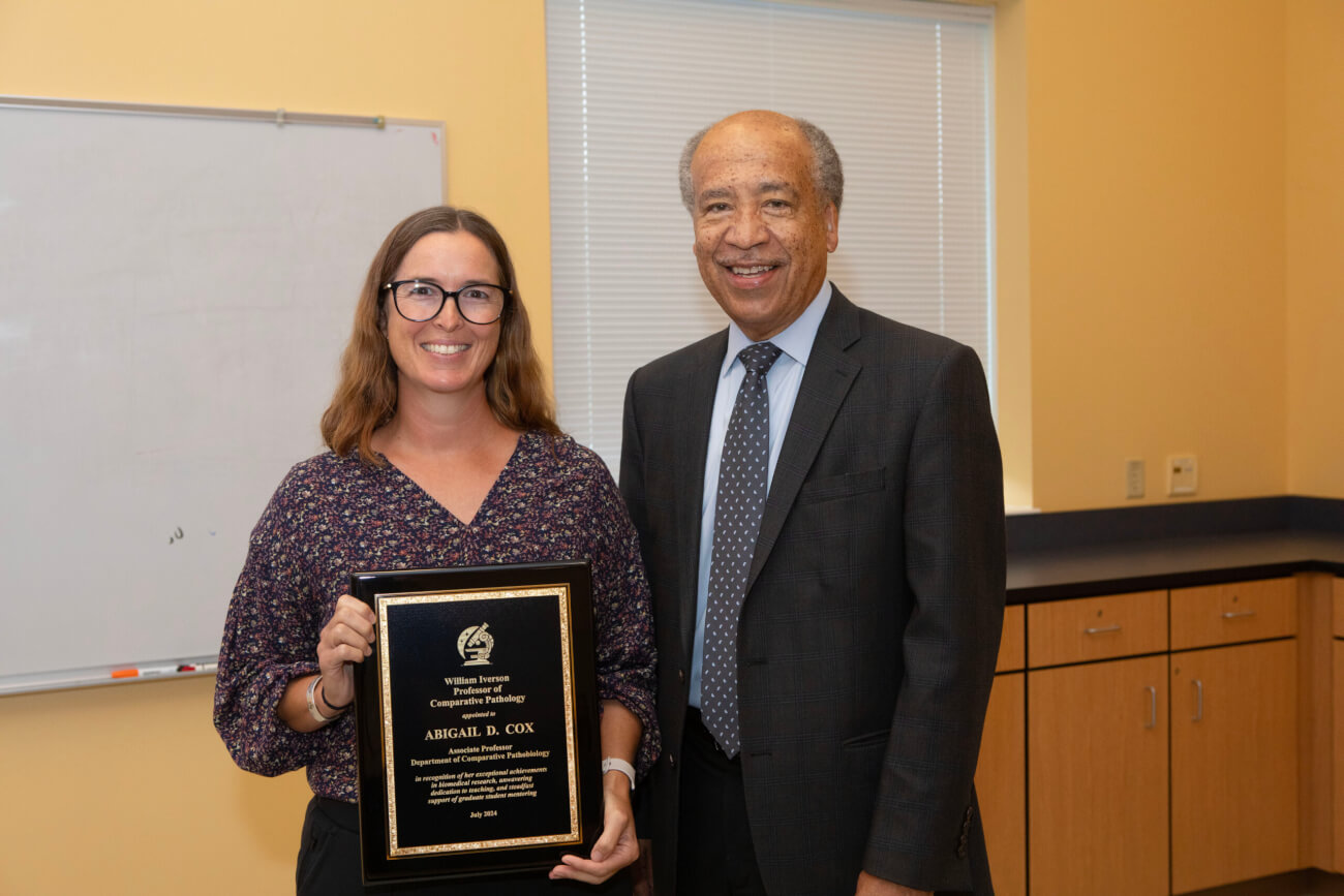 Dr. Abigail Cox Honored for Appointment to Named Comparative Pathology ...